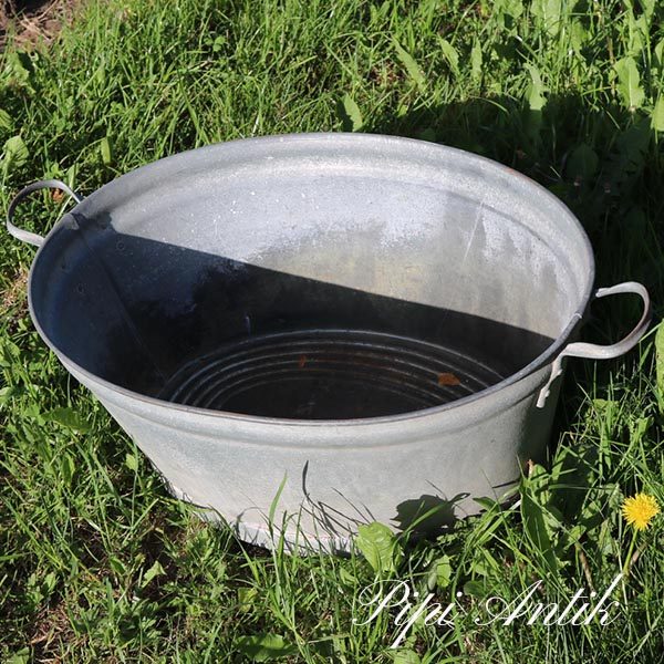 Zink balje 63x48x27 cm - uden huller - i god stand