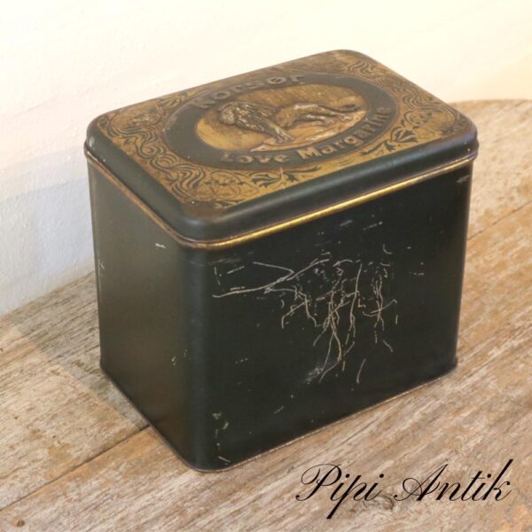 11 Sort Korsør kagedåse guld pynt L22xH15xH20cm