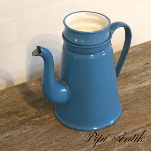 21 Madam Blå G&M kaffekande 2 liters uden låg men med kaffetragt Ø12xH18 cm