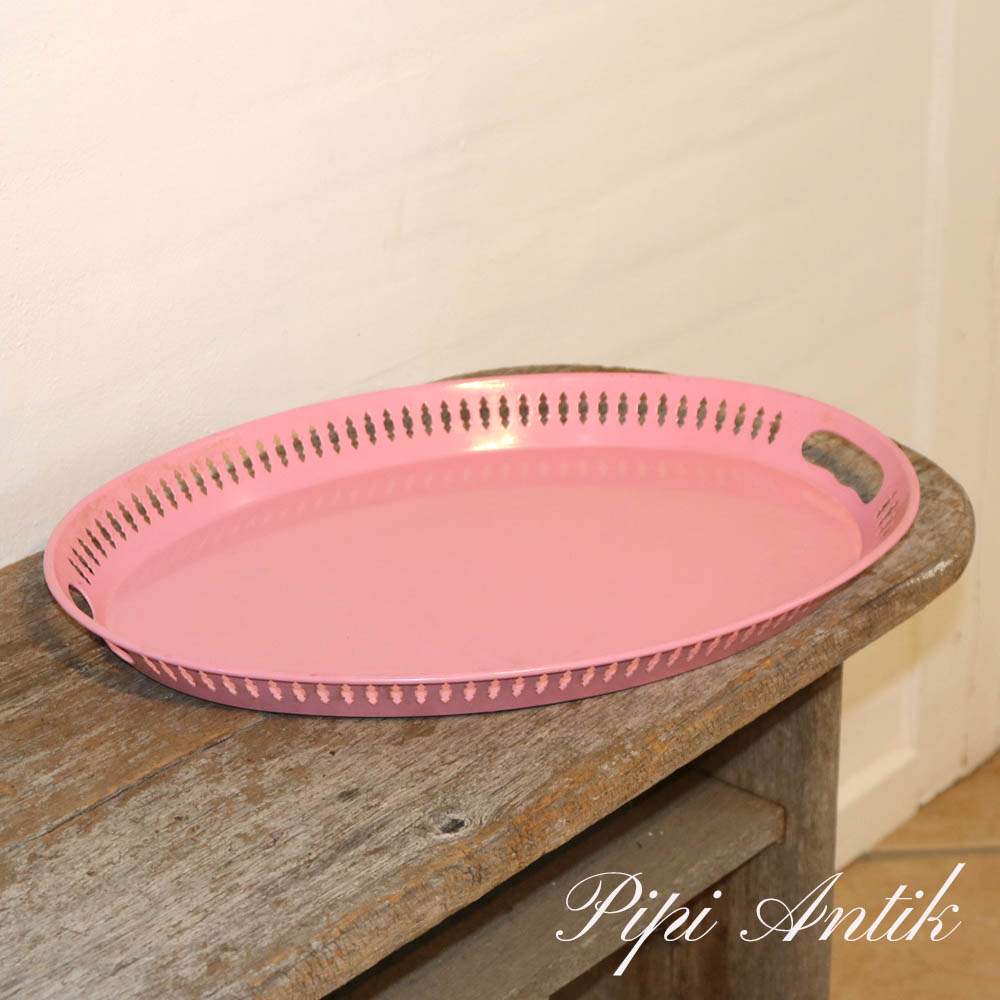 78 Pink svensk serveringsbakke L48xD36xH4cm